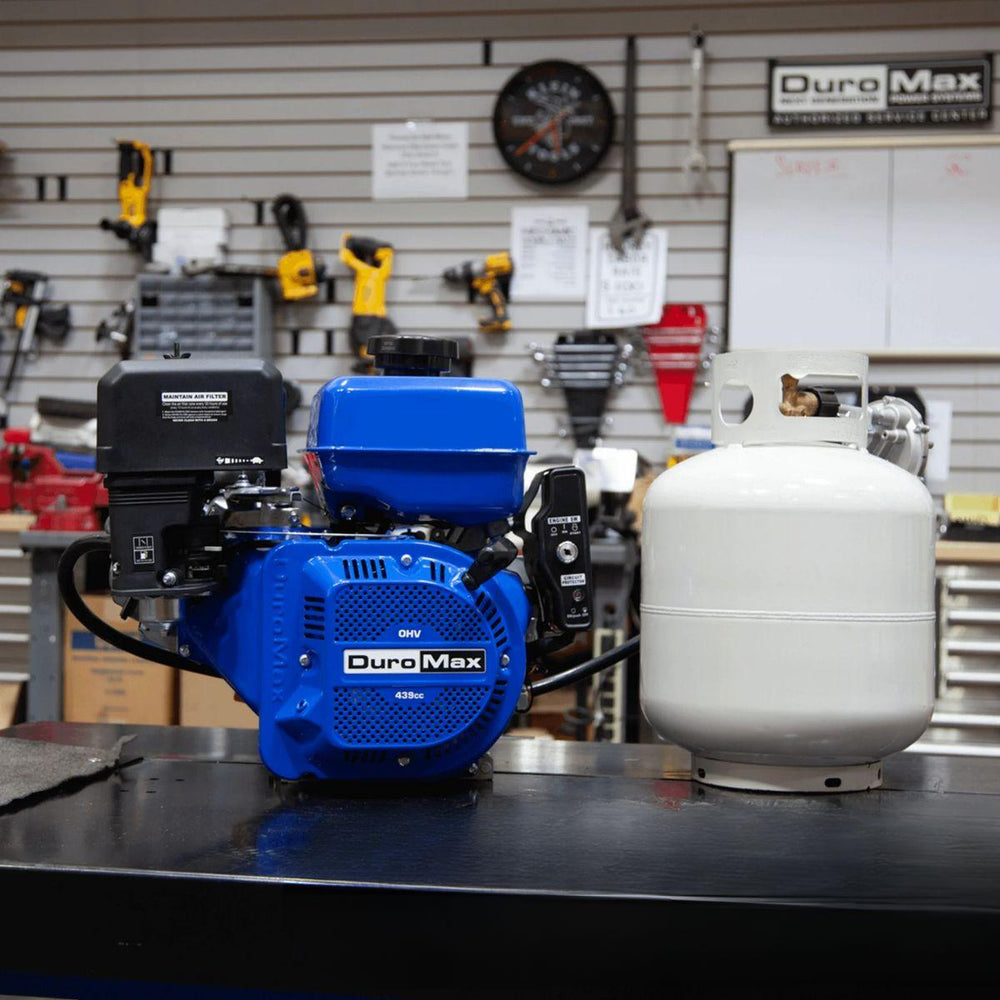 DuroMax XP18HPX 439cc 1-Inch Shaft Recoil/Electric Start Dual Fuel Eng ...
