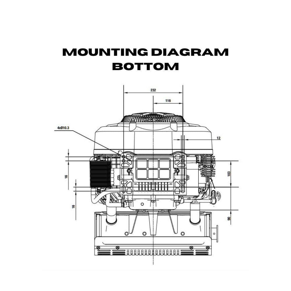 DuroMax XP35HPE 999cc Horizontal Shaft Push Button Electric Start Engi ...
