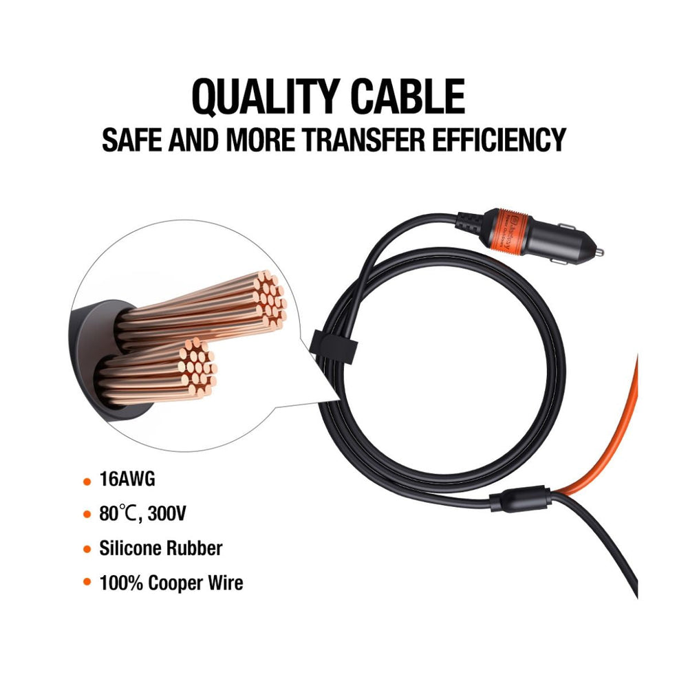 Jackery 12V Automobile Battery Charging Cable — Krato Power